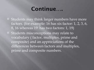 Prime Composite Numbers Multiples Factors Pptx