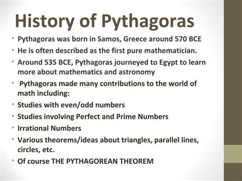 Pythagoras And Square Root New Week5 Ppt