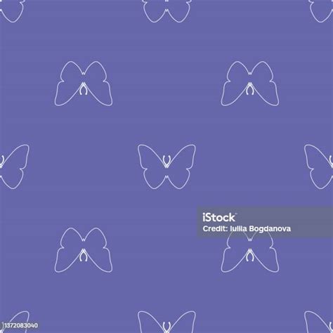 패브릭 프린트 직물 선물 포장지를 위한 귀여운 윤곽 실루엣 나비가 있는 매끄러운 패턴 아이들을위한 다채로운 벡터 트렌디 한 색상 2022 배경에 플랫 스타일 0명에 대한