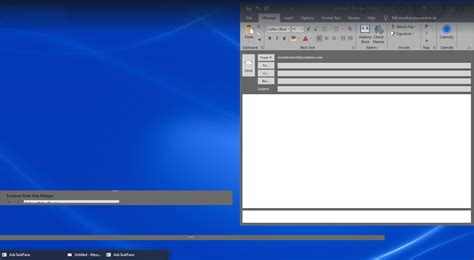 Email Alias Manager Pane Appears Outside Outlooks Application Window