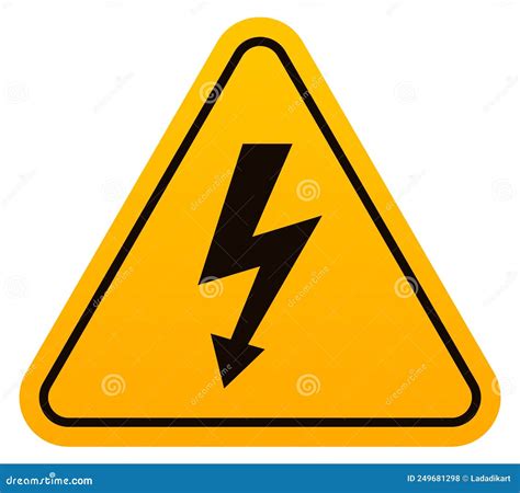 Electric Power Safety Sign Caution Sticker Stock Vector Illustration