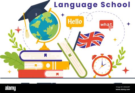 Teaching Class In English And Spanish Stock Vector Images Alamy