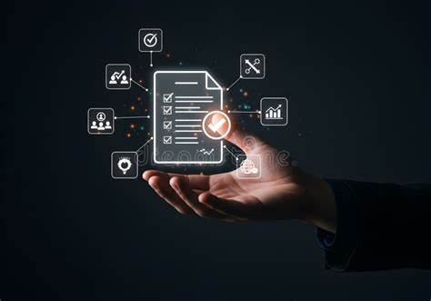 Hand Holding Digital Checklist Document For Business Process Management And Automation Workflow