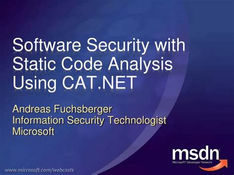Ppt Software Security With Static Code Analysis Using Catnet Powerpoint Presentation Id1132491