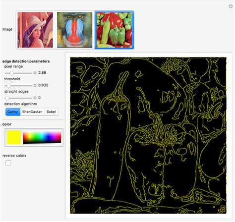 Edge Detection In Images Wolfram Demonstrations Project