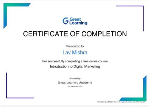 lav mishra on linkedin certificate of completion introduction of