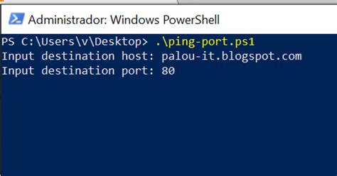 Palou IT Ping To A Specific Port