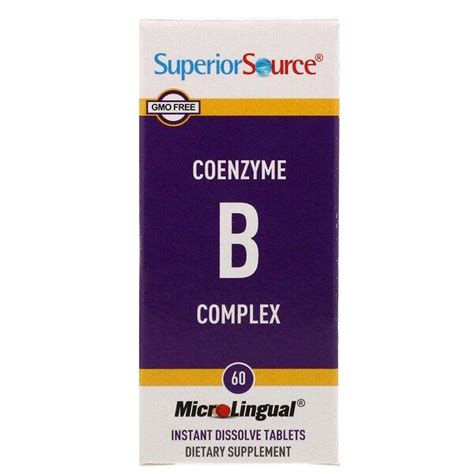 Superior Source Coenzyme B Complex 60 Instant Dissolve Tablets For