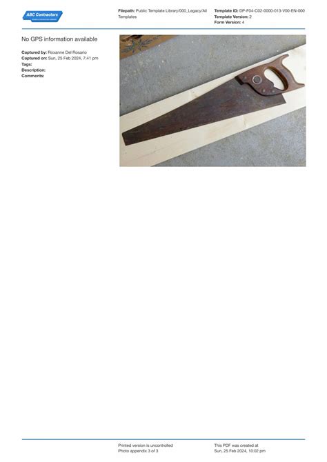 Hand Tool Inspection Checklist Template Use The Free Template