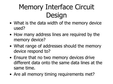 Ppt Chapter 10 Memory Interface Powerpoint Presentation Free