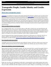 PSY GENDER READING ASSIGNMENT Docx GENDER OPEN SOURCE ONLINE READING ASSIGNMENT