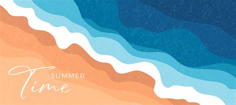 여름 추상 수평 배경 바다 파도 해변과 해안 휴가 해변 휴가 주말 및 여름 시간 개념에 대한 현대적인 풍경 템플릿 프로모션 커버 광고 배너를 위한 디자인 개념에 대한 스톡
