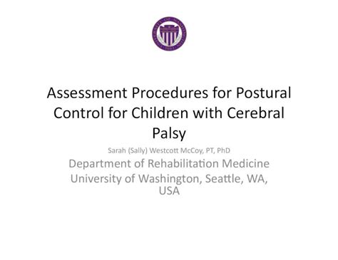 Pdf Assessment Procedures Control Cerebral Palsy Dokumentips