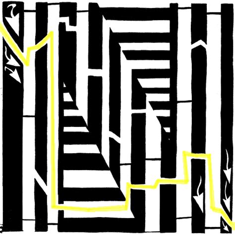 Psychedelic Maze Of The Letter N Upper Case Maze Of Fourteenth