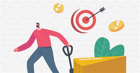 수동 트롤리를 가진 사업가 캐릭터는 황금 파이 차트의 큰 부분을 차지합니다 주주 배당금 이익 기업 이해 관계자 소득 투자 수익 만화 벡터 일러스트레이션 벡터