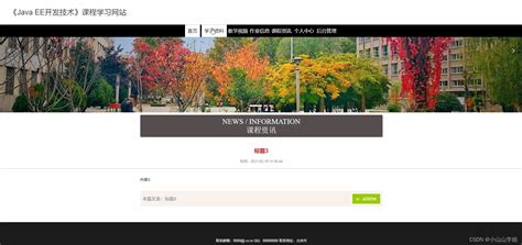Java毕设项目《ee开发技术》课程学习网站（javavuemybatismavenmysql） Csdn博客