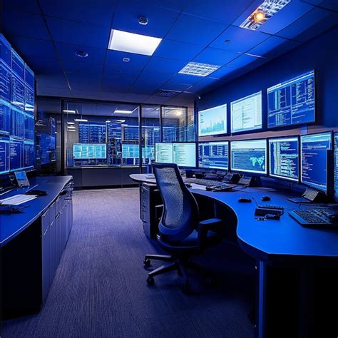 A Network Security Operations Center Soc With Realtime Threat Monitoring Premium Ai Generated