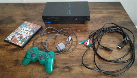 Sony Playstation 2 Ps2 Console Emerald Green Controller Cables Gta Vice