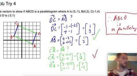 Parallelograms And Equations Vectors In Coordinate Geometry Youtube