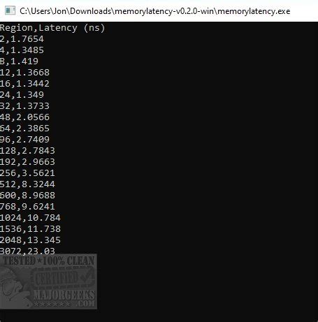 Download Memory Latency Test MajorGeeks