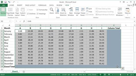 Tip Ms Excel หาผลรวม Column และ Row ในเวลาไม่ถึง 2 วินาที Youtube