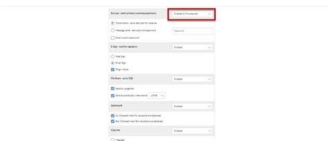 Pre Select Encryption Option In RMail Online Help Center