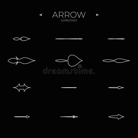 Line Arrow Icon Set Line Icons Collection Modern Vector Symbols Stock Vector Illustration
