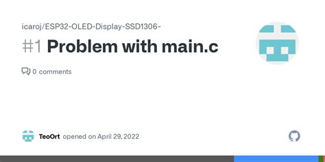 Problem With Main C Issue Icaroj ESP OLED Display SSD GitHub