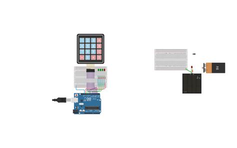 circuit design key pad tinkercad