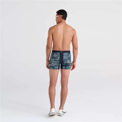 Saxx Droptemp Cooling Mesh Boxer Brief Rip Tide Stripe