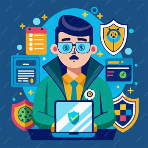 Premium Vector Information Security Analyst Vector Character Flat