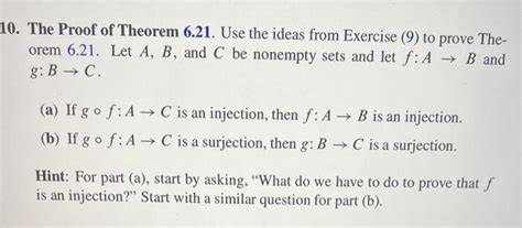 solved the proof of theorem 6 21 use the ideas from