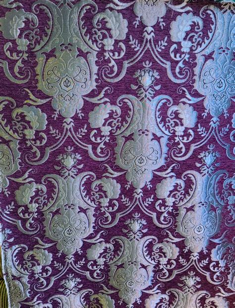 Large Floral Damask Pattern Upholstery Curtain Furnishing Fabric In