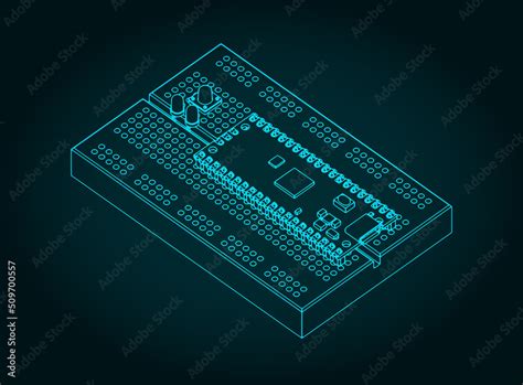 Breadboard And Microcontroller Stock Vector Adobe Stock