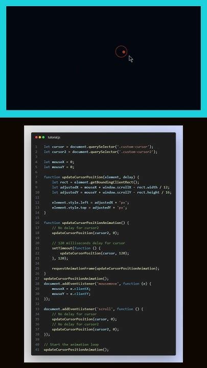 Custom Cursor Html Css Tailwindcss Javascript Coding Developer Webdesign Programming