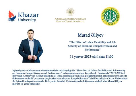 ANNOUNCEMENTS Khazar University