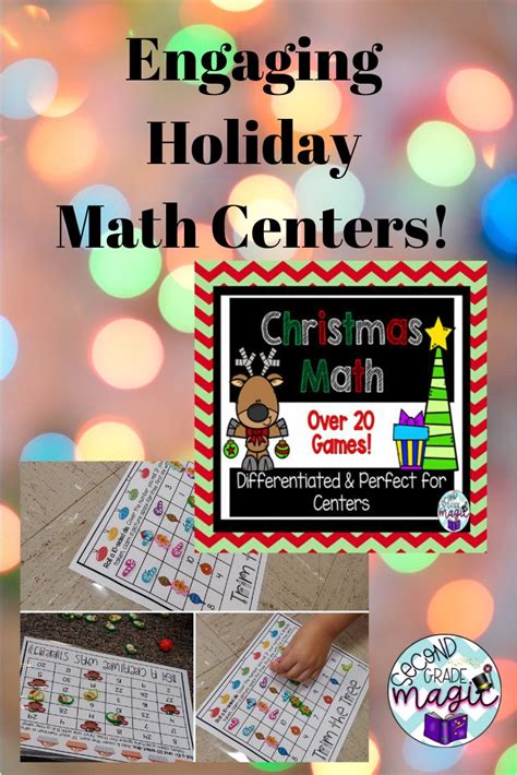 Christmas Math Centers For 2nd Grade Christmas Math Holiday Math