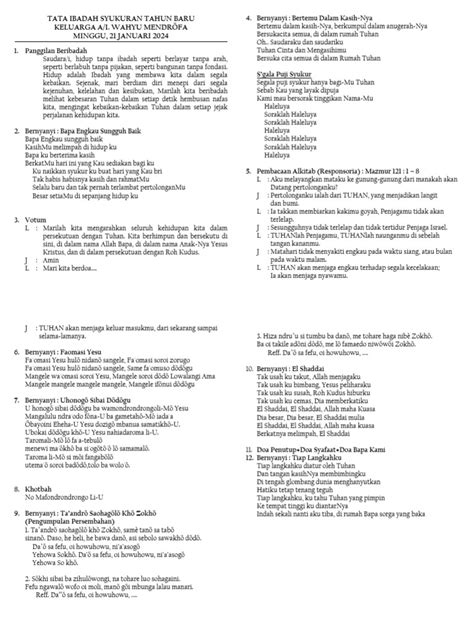 Tata Ibadah Keluarga Ama Wahyu Mendrofa Pdf