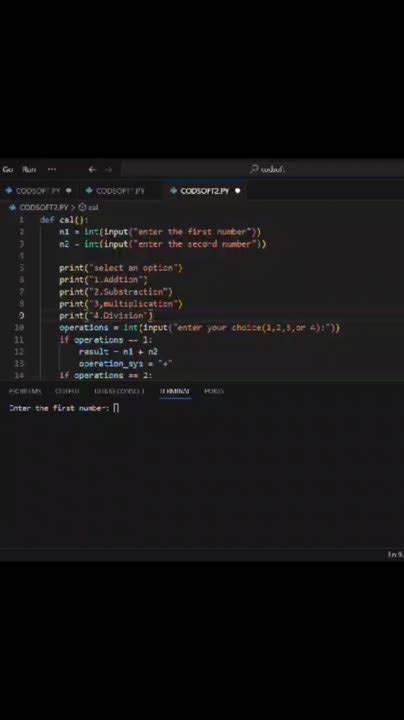 Implemented And Completed Calculator Task With Codsoft Codsoft
