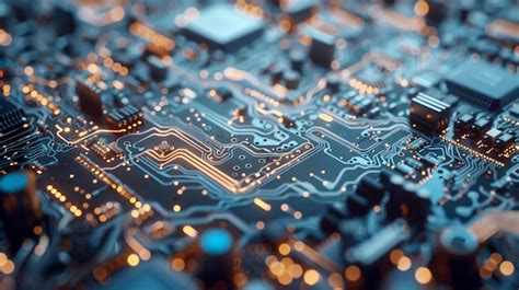 Premium Photo Closeup Of A Microprocessor On A Circuit Board Technology And Computing Concept