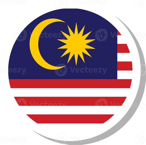 Malaysia Flag Circle Shape Flag Icon 16707459 Png