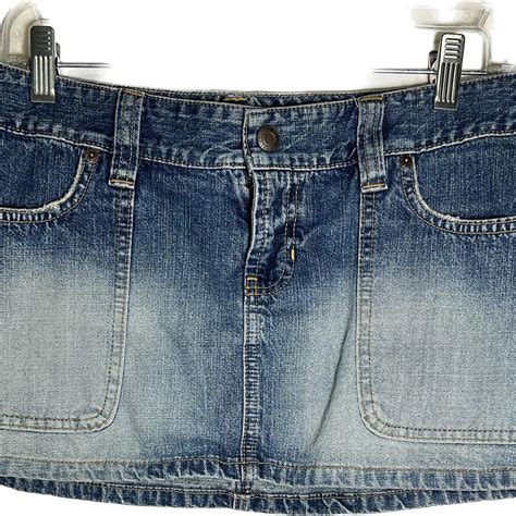 Abercrombie And Fitch Y2k Mini Denim Skirt Low Rise Depop