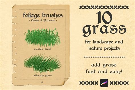 Procreate Foliage Brushes Grass