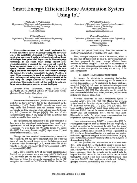 Smart Energy Efficient Home Automation System Pdf Internet Of Things Home Automation