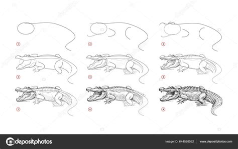 Alligator Drawing Step By Step