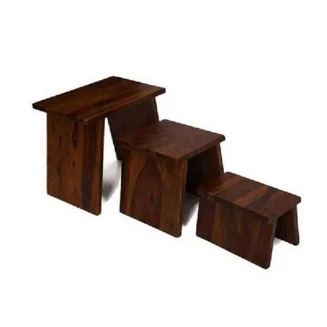 Natural Rectangular Wooden Nested Table Set At Rs 6599set In Chennai