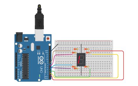 Circuit Design Práctica 5 Display De 7 Segmentos Iii Tinkercad