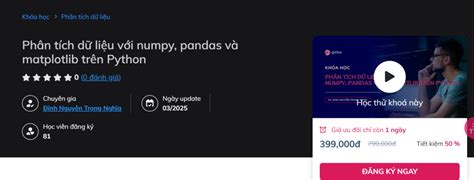 Phân Tích Dữ Liệu Với Numpy Pandas Và Matplotlib Trên Python