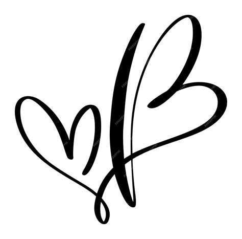 Premium Vector Calligraphy Hand Drawn Vector Love Letter B Script