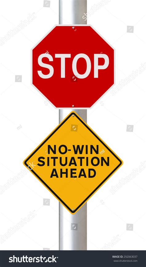 Modified Road Signs Indicating No Win Stock Illustration 292063037